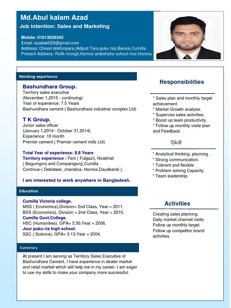 CV Ak Azad | PDF | Economies | Business