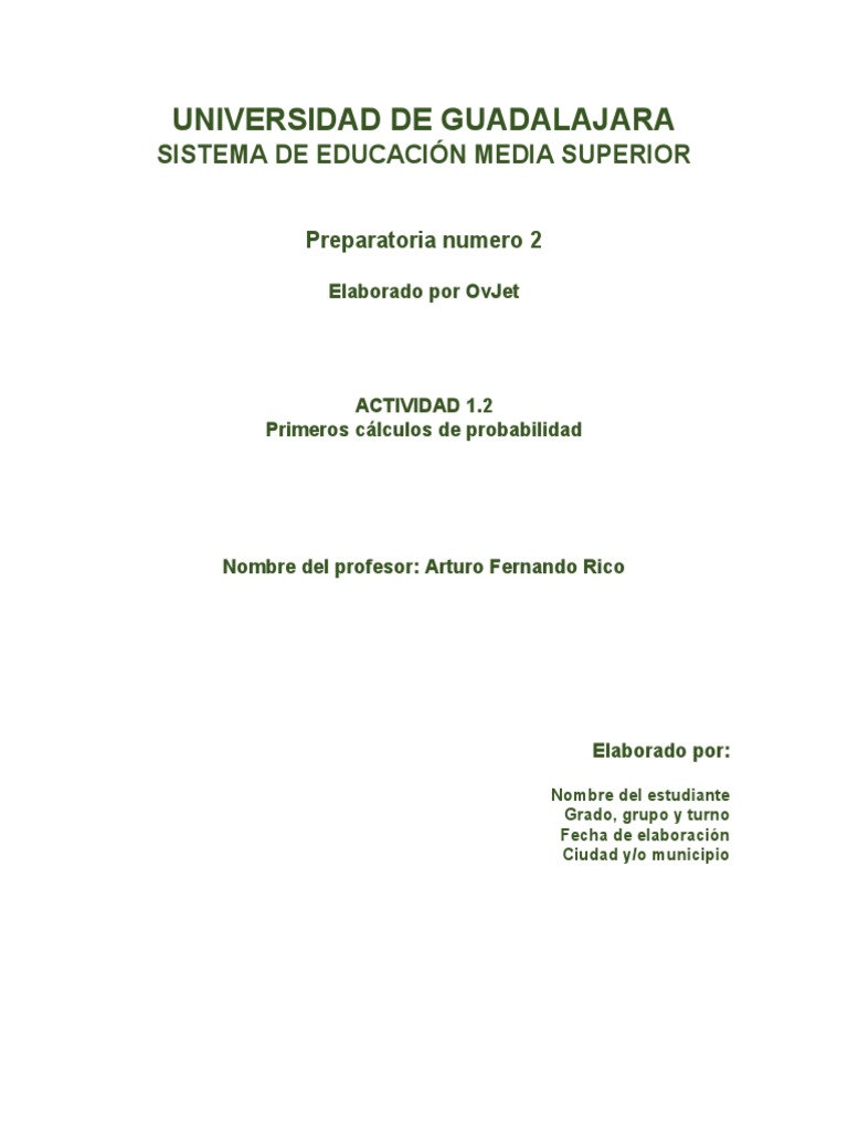 Act 1 - 2 | PDF | Probabilidad