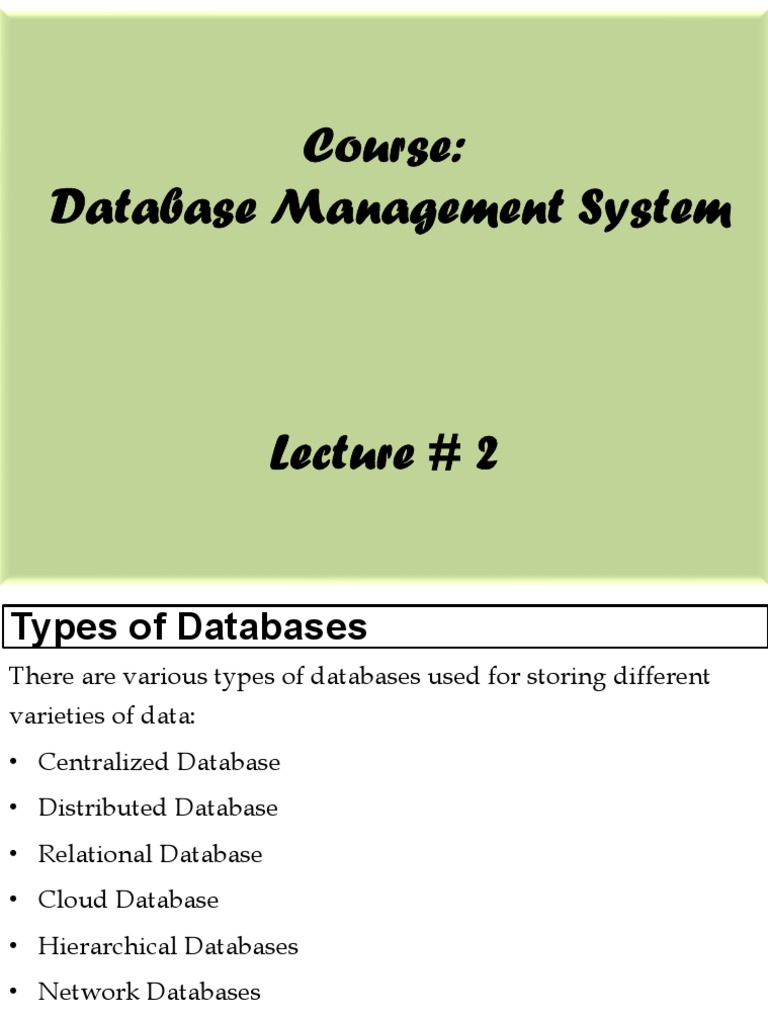 Databases 2 | PDF | Databases | Relational Database Databases 2 | PDF | Databases | Relational Database