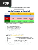 Grade 11 - Tenses Worksheet & Answer Key | PDF | Grammatical Tense | Subject (Grammar)