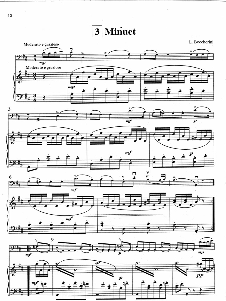 Minuet Grade 5 Cello | PDF