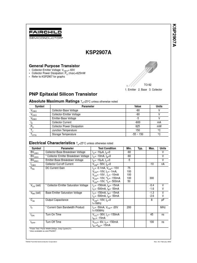 Datasheet 210 | PDF | Bipolar Junction Transistor | Electrical Engineering