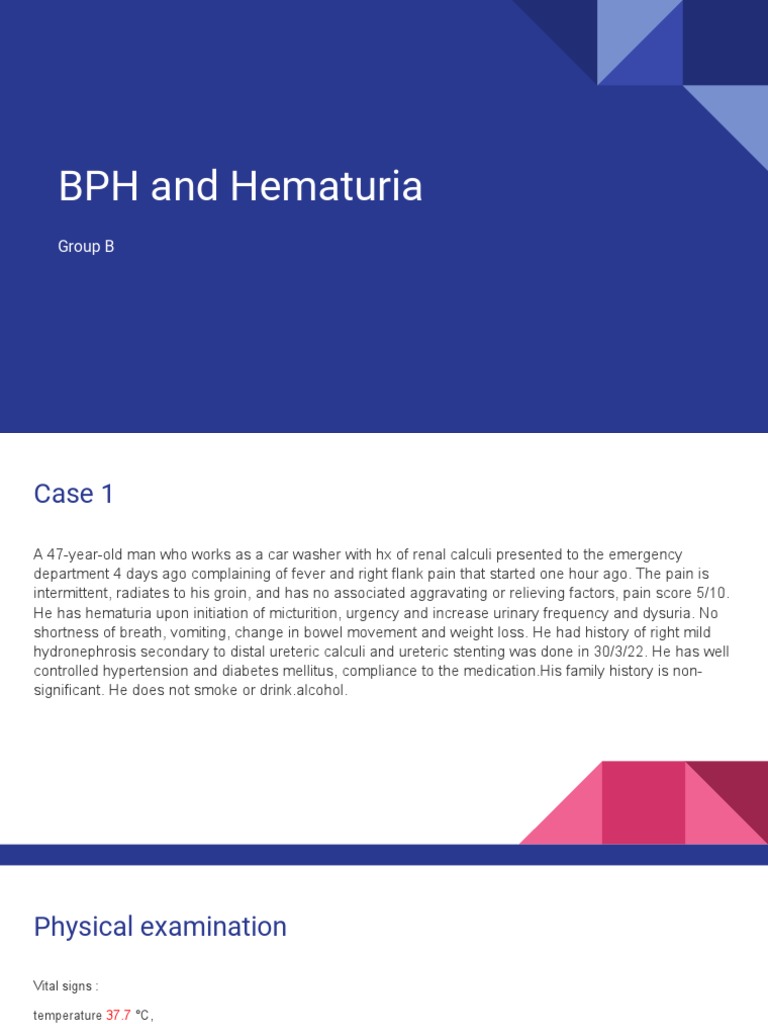 BPH and Hematuria | PDF | Prostate | Genitourinary System