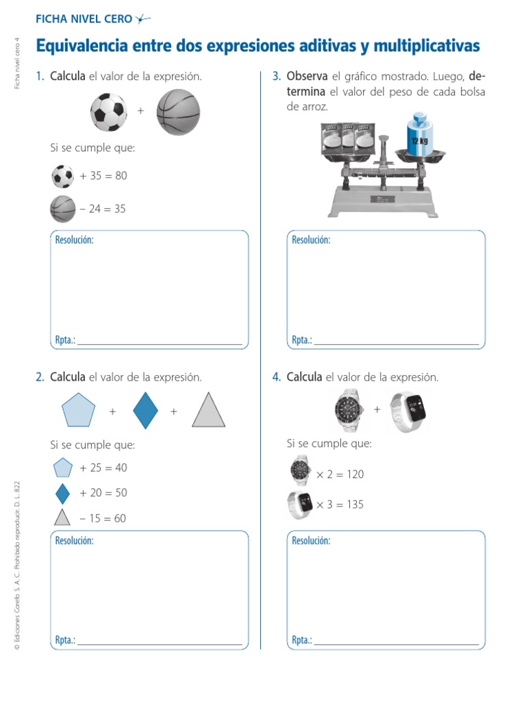 F0 - Equivalencia Aditivas y Multiplicativas | PDF