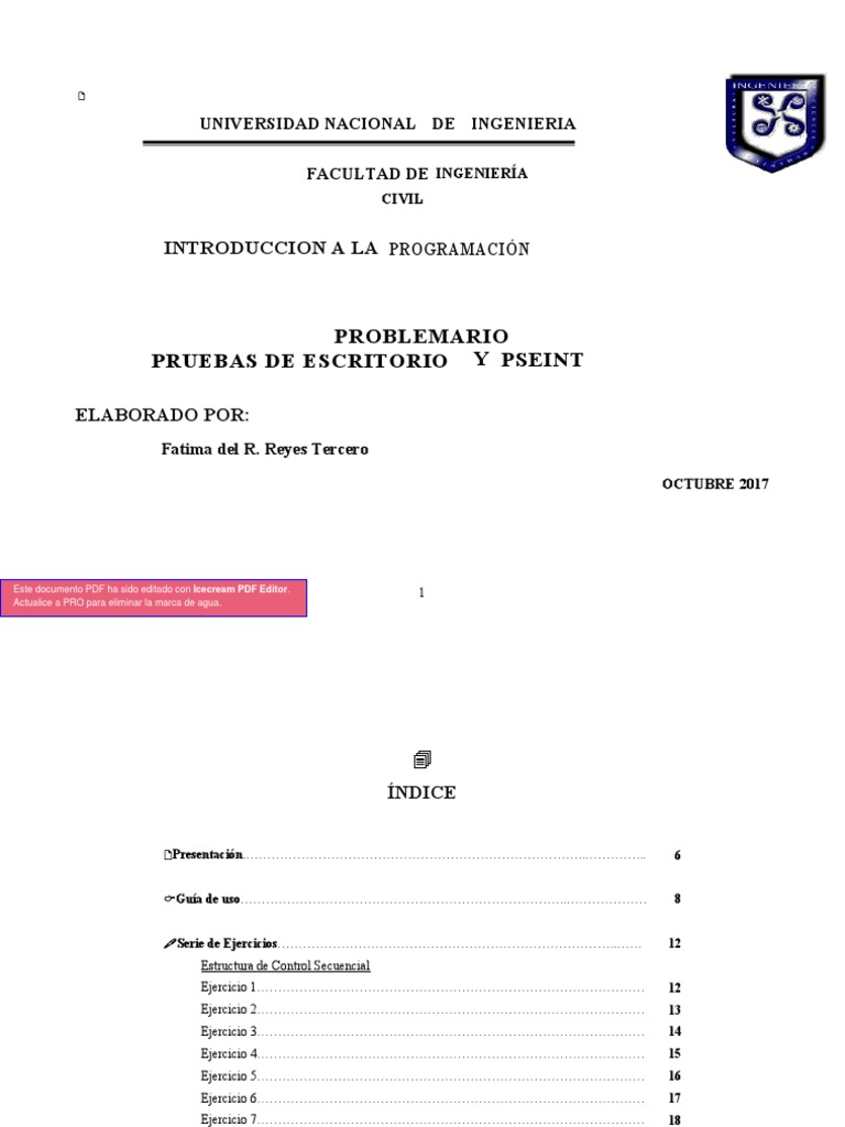 Problemario Pruebas de Escritorio y Pseint | PDF | Programación de computadoras | Algoritmos