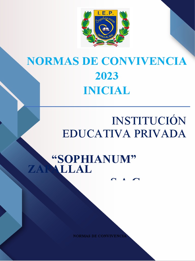 Normas Conviv. Inicial | PDF | Salón de clases | Violencia