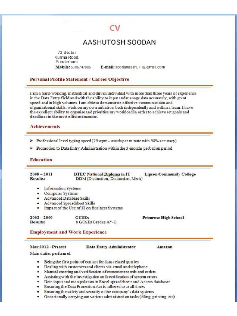 CV - Aashutosh Soodan | PDF