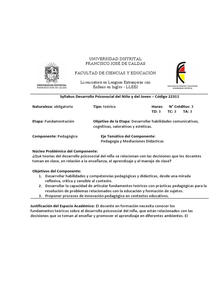 Syllabus | Descargar gratis PDF | Aprendizaje | Adolescencia Syllabus | Descargar gratis PDF | Aprendizaje | Adolescencia