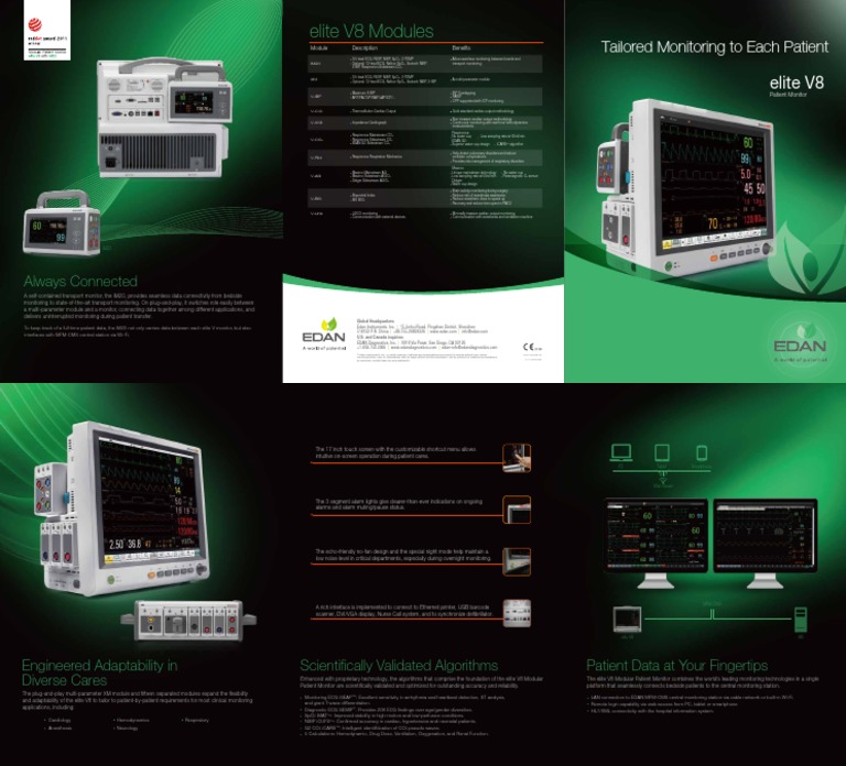 EDAN V8 Monitores de Signos Vitales | PDF