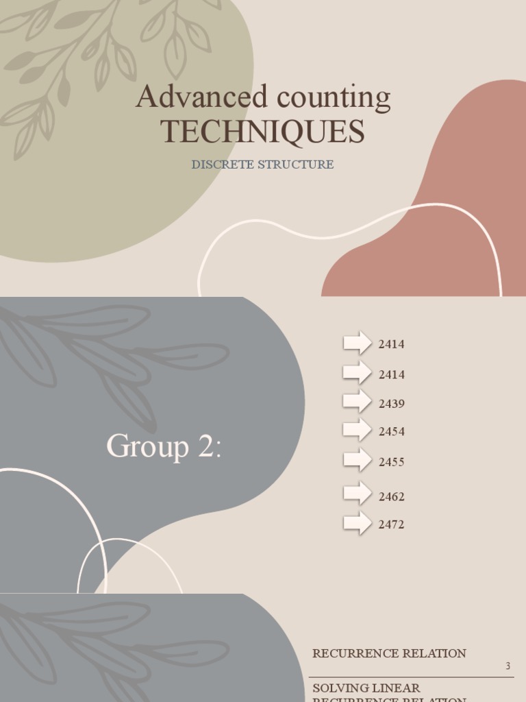 Advanced Counting TECHNIQUES | PDF | Recurrence Relation | Applied ... Advanced Counting TECHNIQUES | PDF | Recurrence Relation | Applied ...