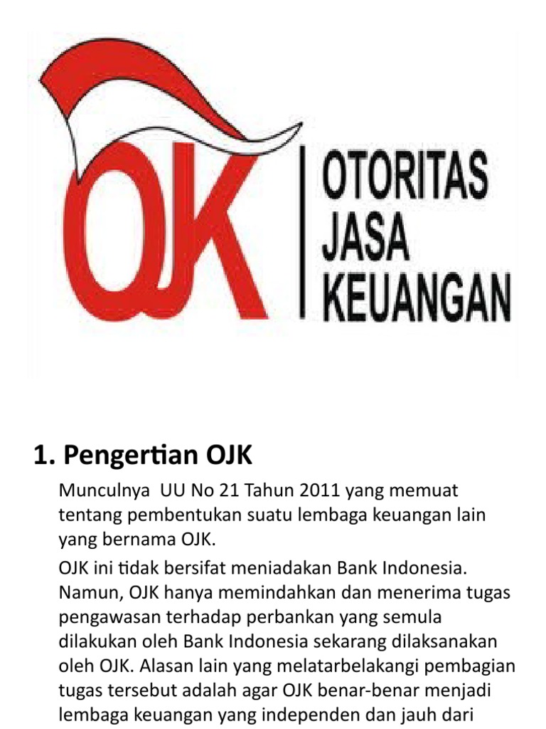 OJK | PDF | Pengelolaan Keuangan & Uang
