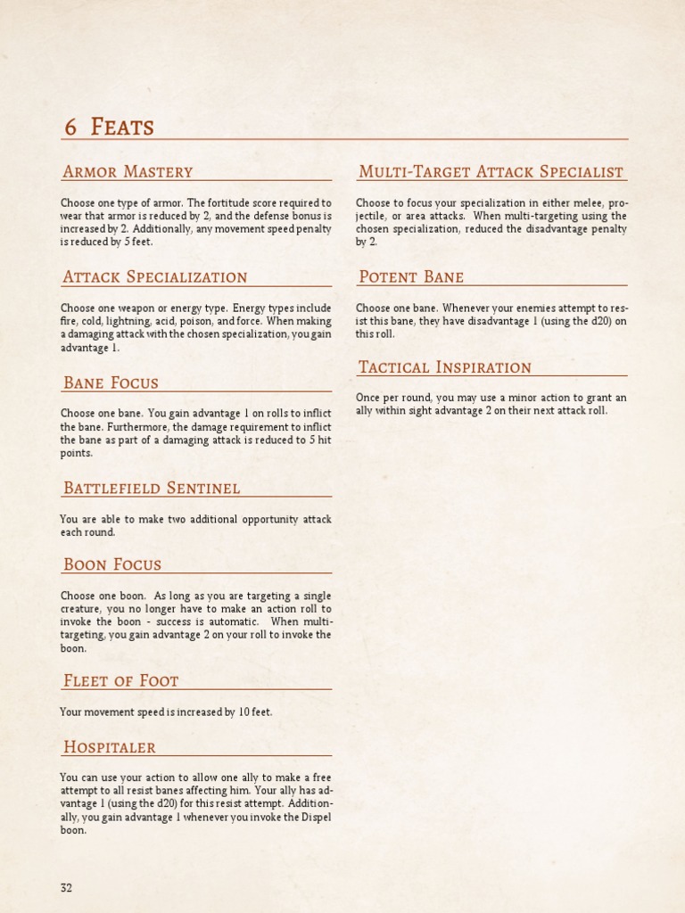 Feats, Banes, Boons | PDF