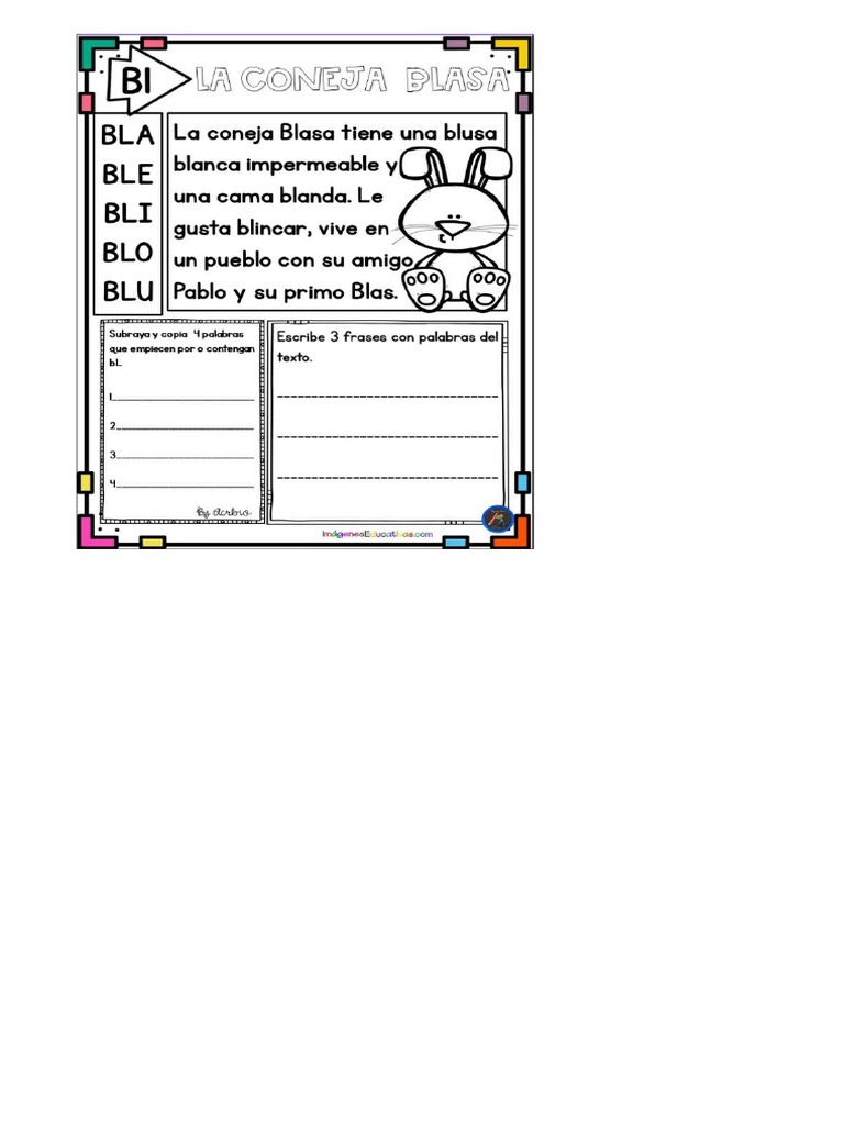 Lectura de Silabas Trabadas | PDF