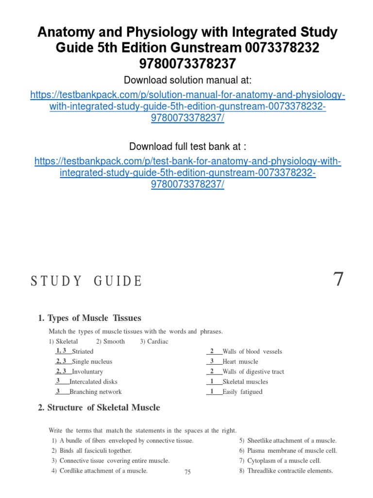 Anatomy and Physiology With Integrated Study Guide 5th Edition ...