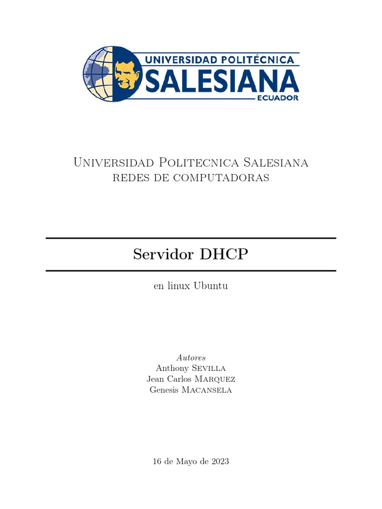 Servidor DHCP | PDF | Dirección IP | Arquitectura de Computadores