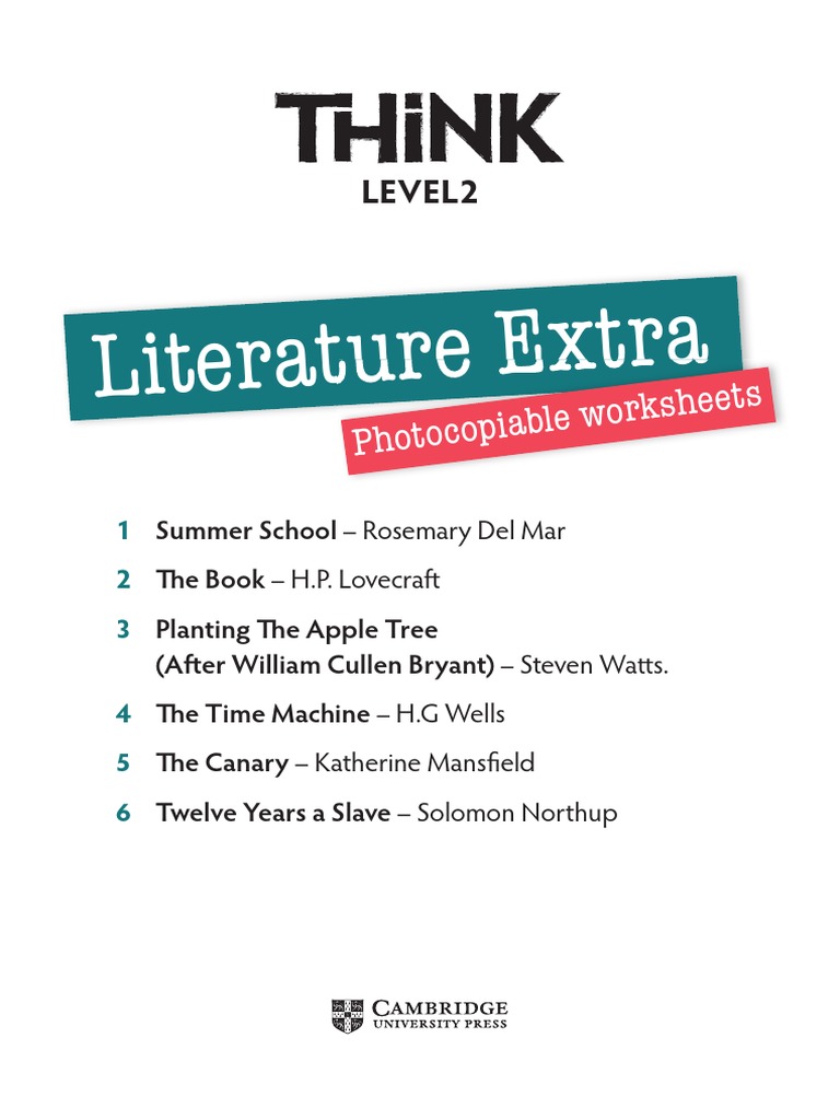 Think Level 2 Literature Extra | PDF | Twelve Years A Slave