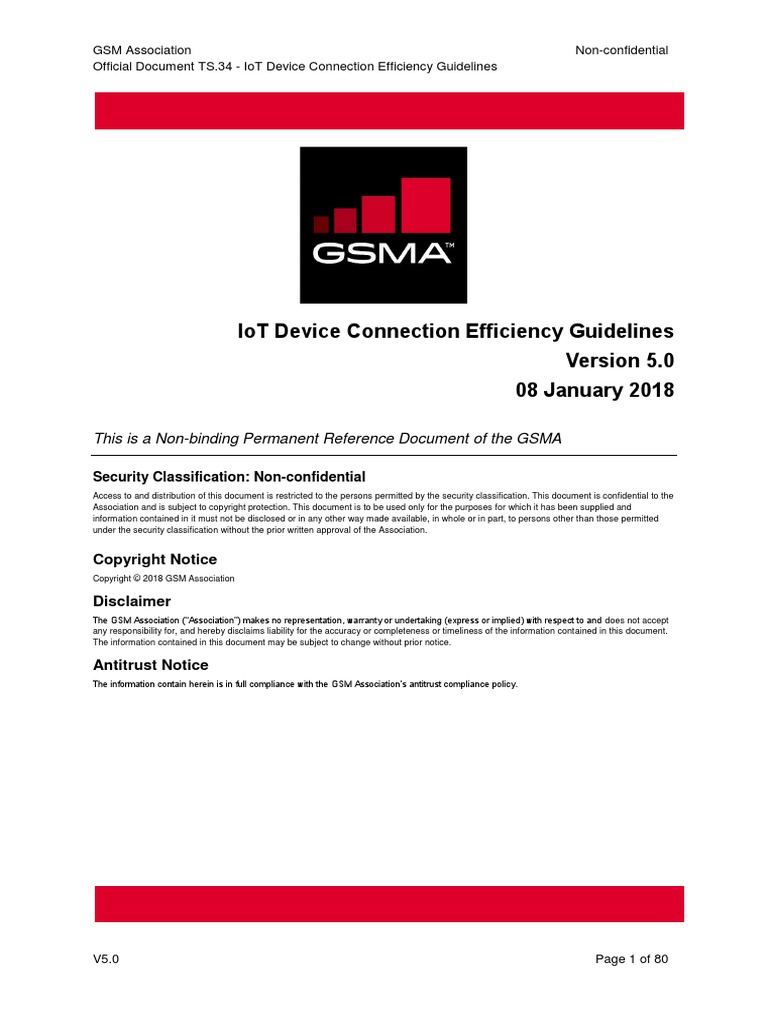 GSMA IoT Device Connection Efficiency Guidelines TS.34 v5.0 | PDF ... GSMA IoT Device Connection Efficiency Guidelines TS.34 v5.0 | PDF ...