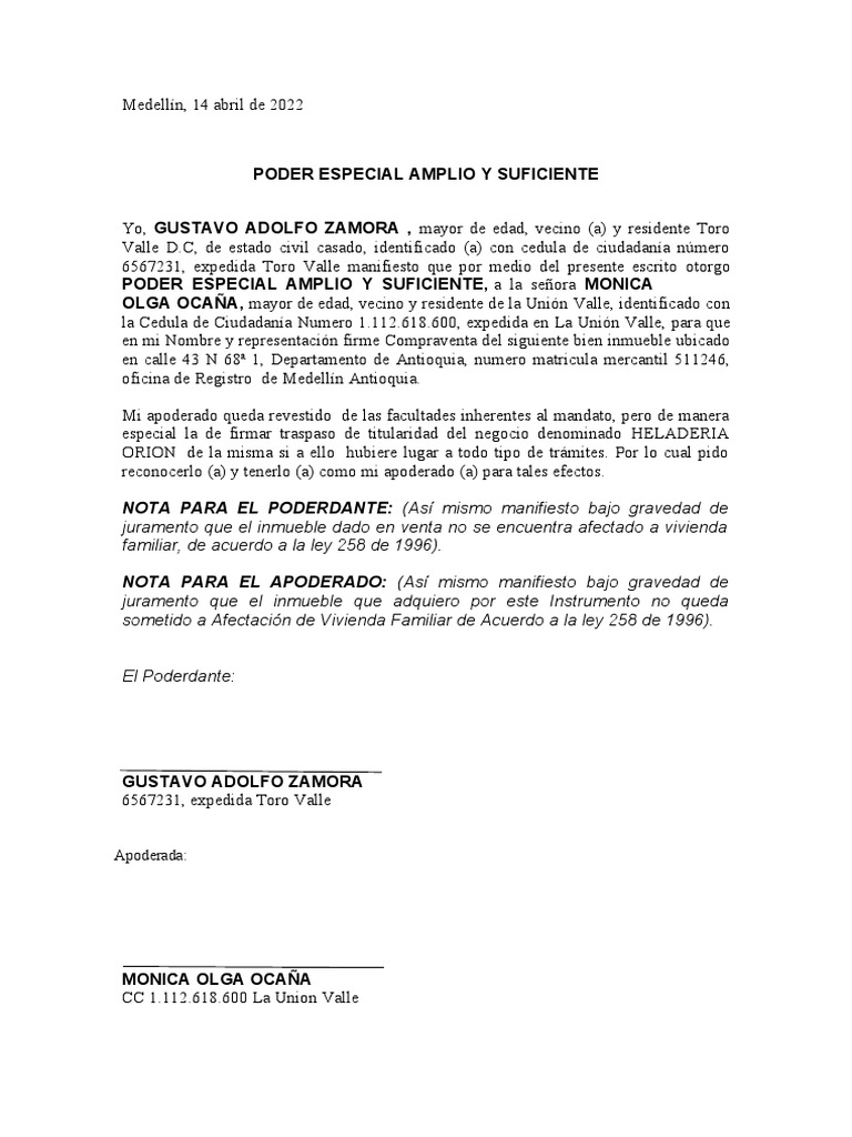 Poder Amplio y Suficiente | PDF | Derecho