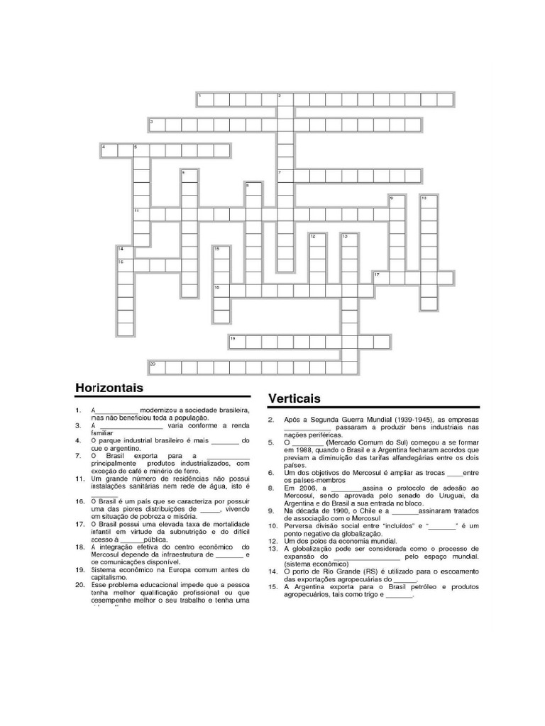 Cruzadinha Globalização | PDF