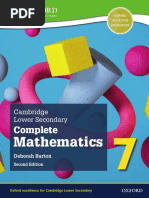 Cambridge Checkpoint Lower Secondary Mathematics Workbook 7 Hodder Education | PDF | Area | Volume