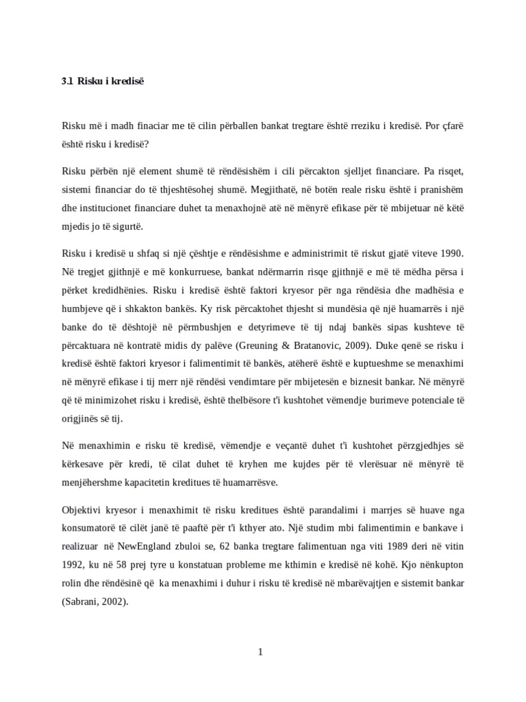Risku I Kredise | PDF