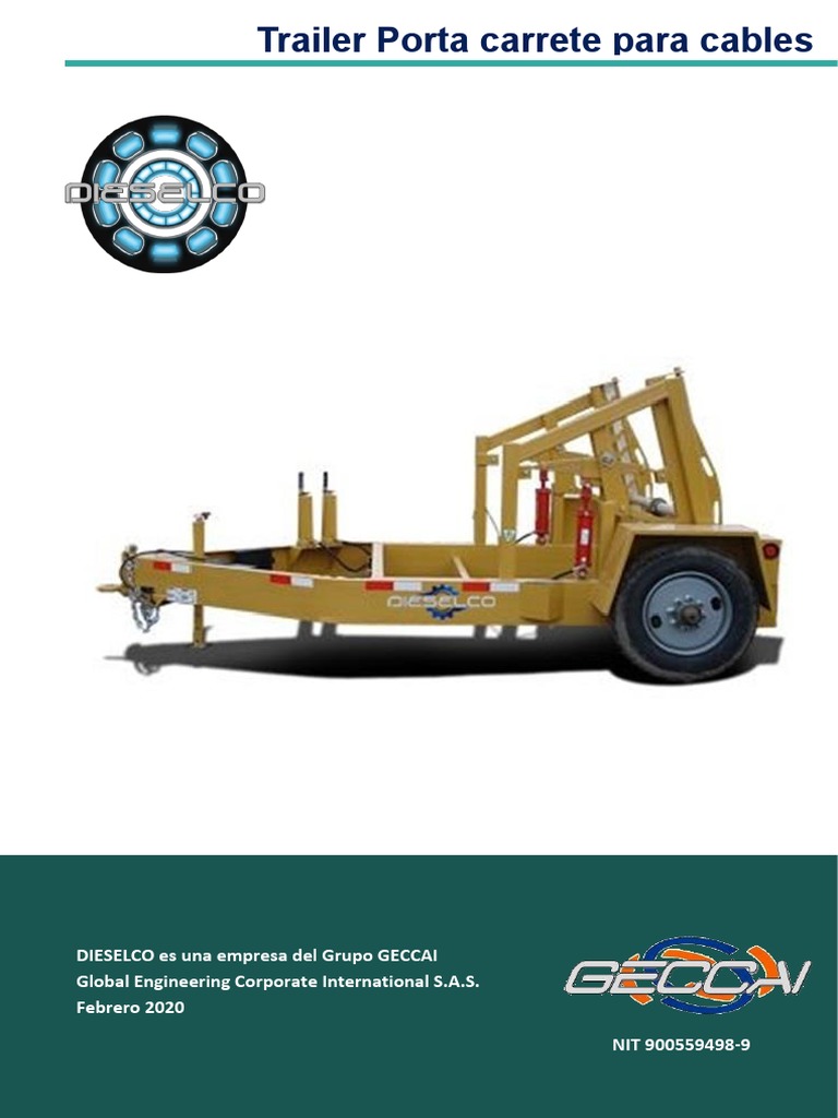 Trailer Porta Carrete para Cables | PDF