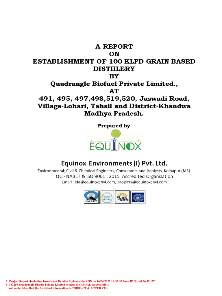 Fuel Ethanol_model Project Report | PDF