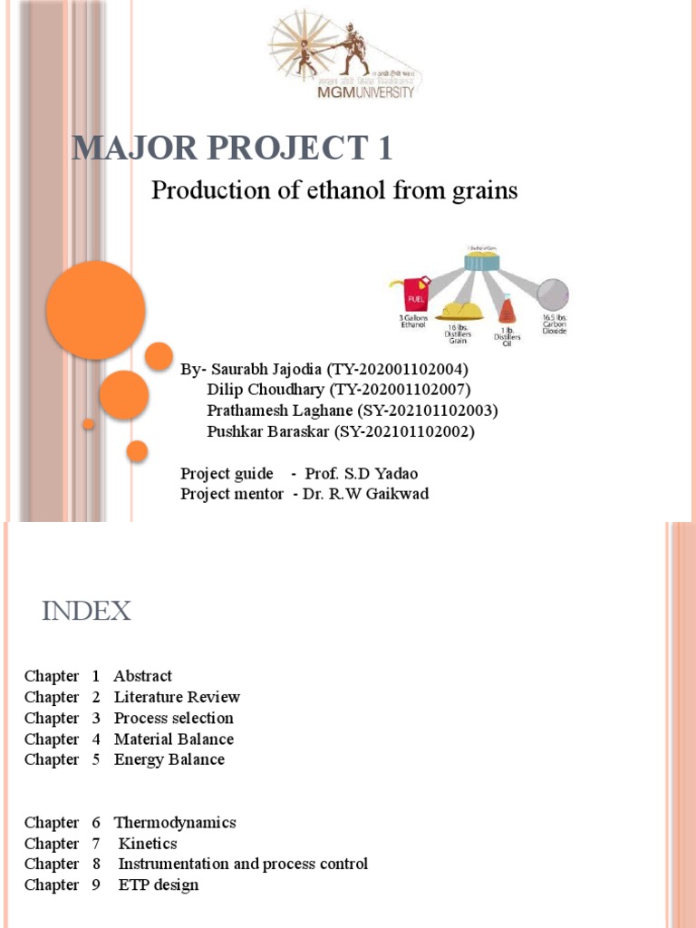 Major Project Final | PDF | Ethanol | Steam