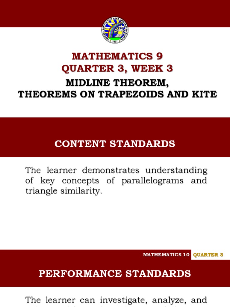 Mathematics 9 Quarter 3 Week 3 Proving Theorems On Rhombus | PDF ...