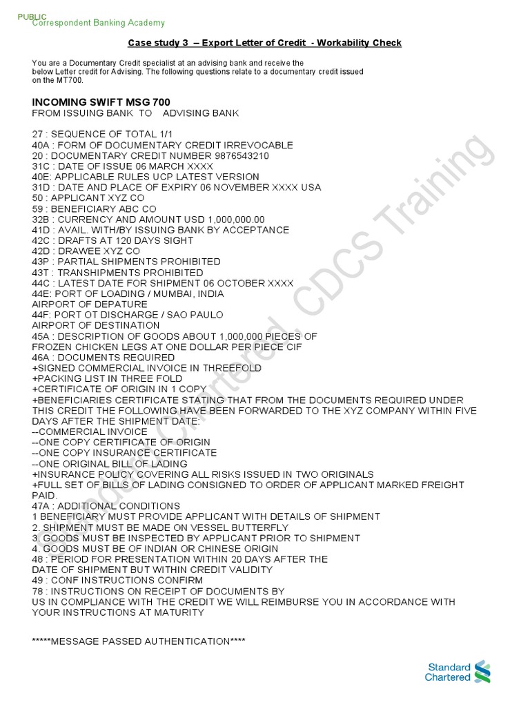 LC Confirmaiton Exercise 3 | PDF