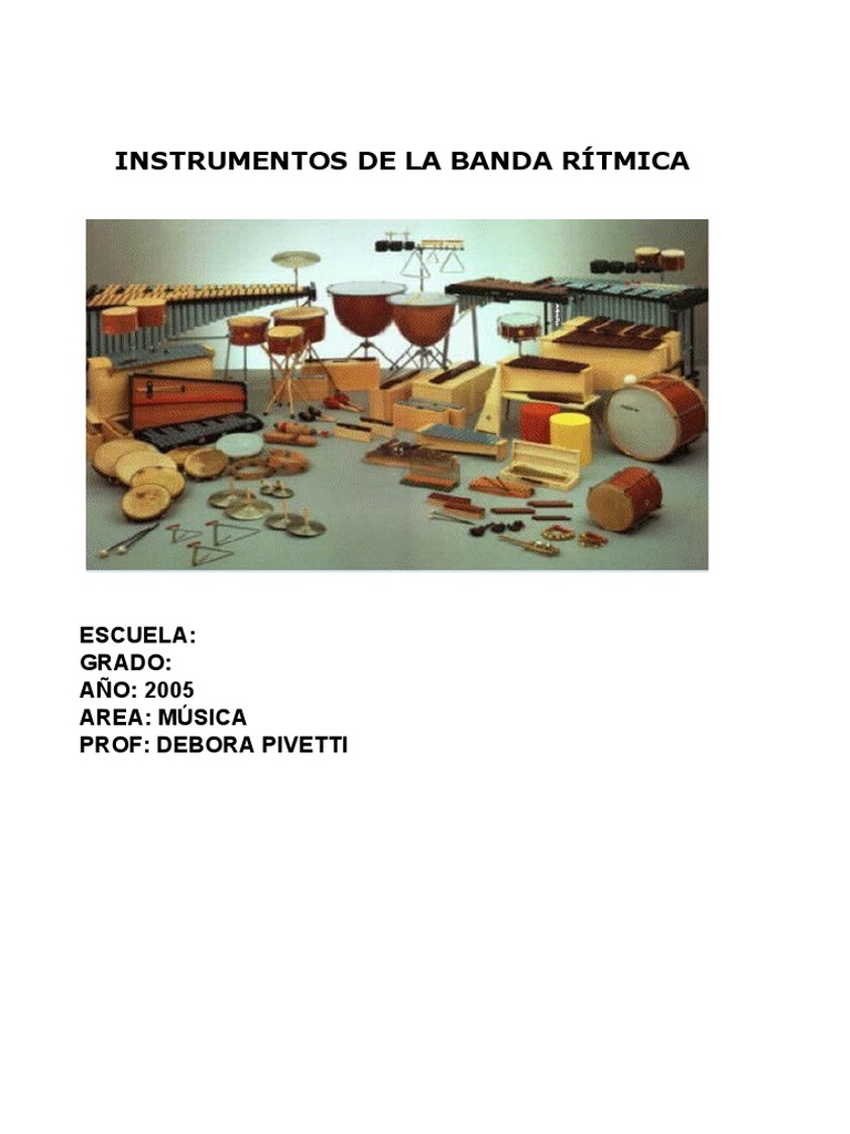 Actividades Musicales - Cuadernillo Instrumentos de Percusion | PDF ...