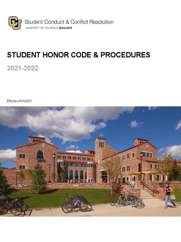 CU Boulder Student Honor Code Overview | PDF | Burden Of Proof (Law ...