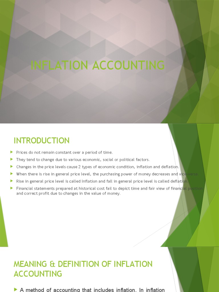 Inflation Accounting | PDF | Cost Of Goods Sold | Equity (Finance)