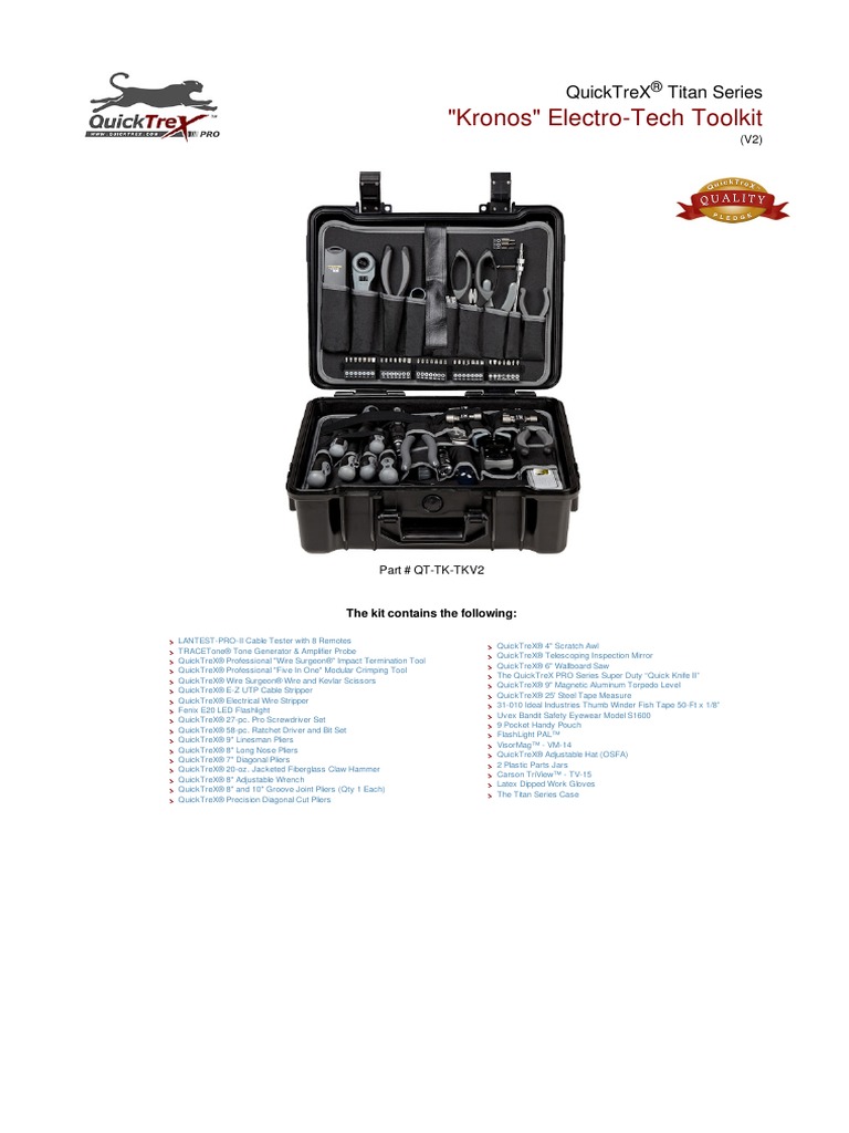 QuickTreX® Titan Series - Kronos - Electro-Tech Toolkit (V2) | PDF ...