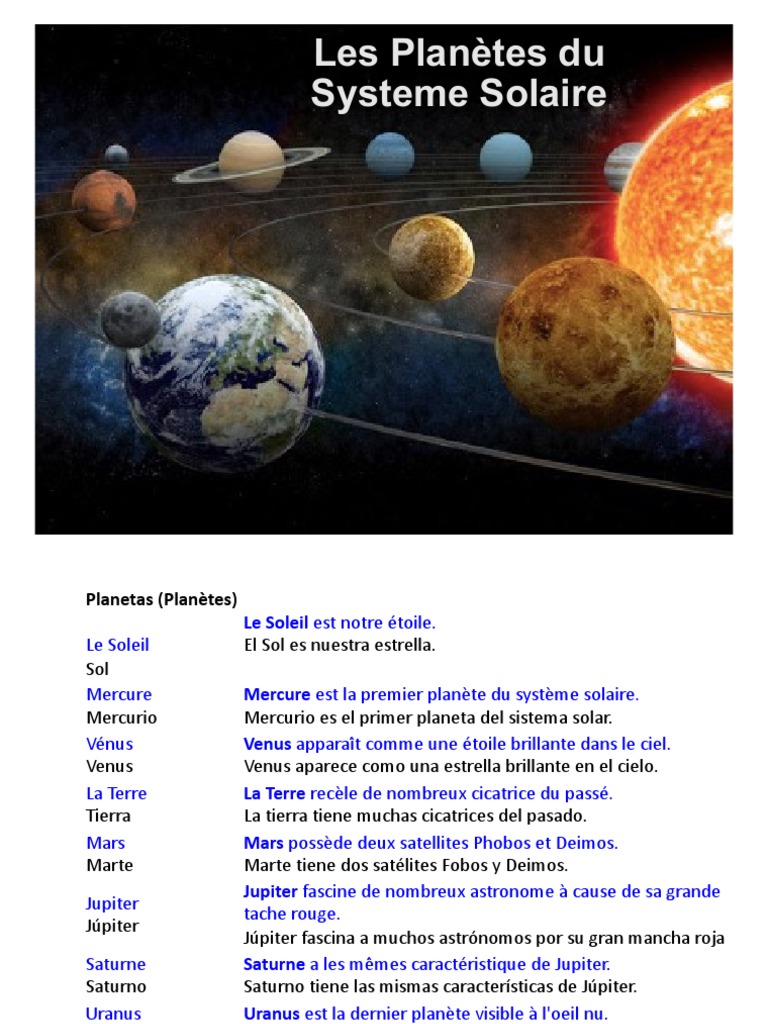 Les Planètes du Système Solaire | PDF | Jupiter | Système solaire