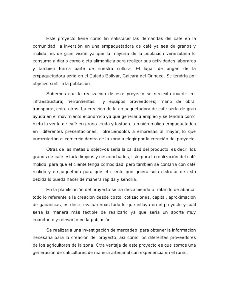 Descrpcion de Proyecto Oriana | PDF