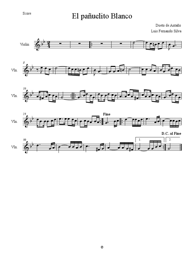 El Pañuelito Blanco - Dueto de Antaño | PDF