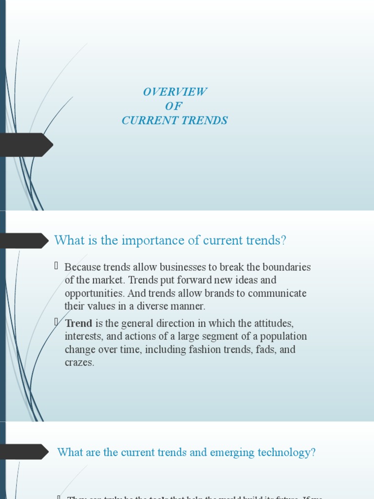 Overview of Current Trends | PDF