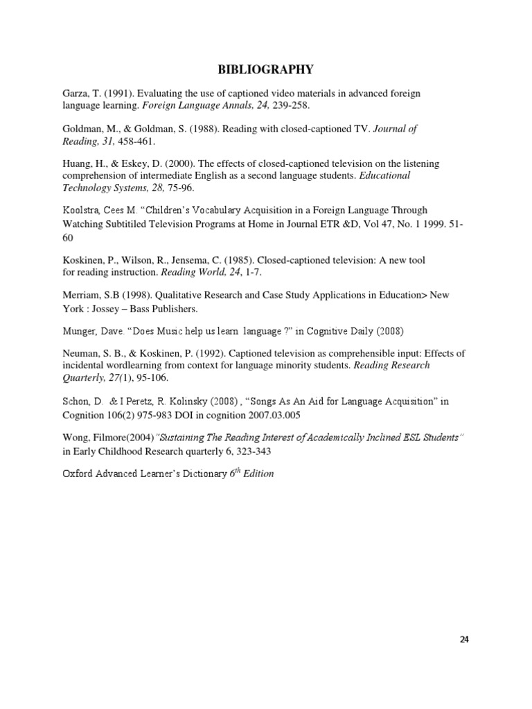 Bibliography | PDF | Social Science | Language Arts & Discipline