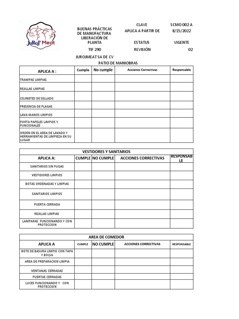 BPM Check List | PDF | Agua