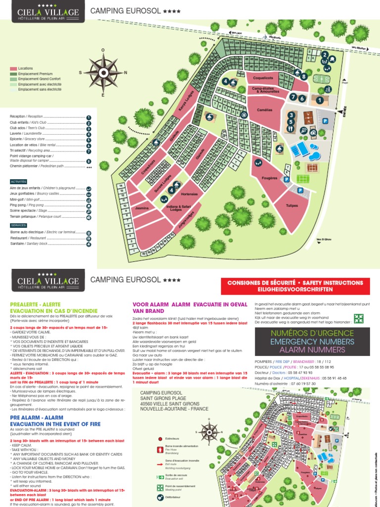 Plan de Camping Eurosol et Sécurité | PDF