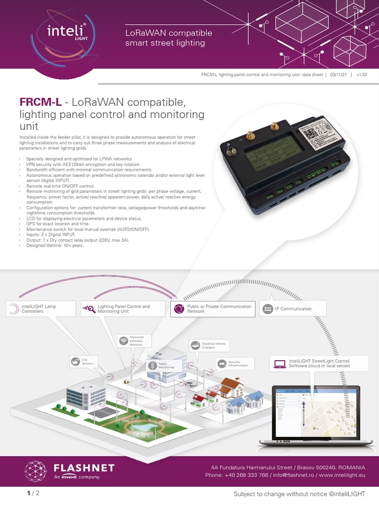 inteliLIGHT FRCM L LoRaWAN Compatible - Lighting Panel Control and ...