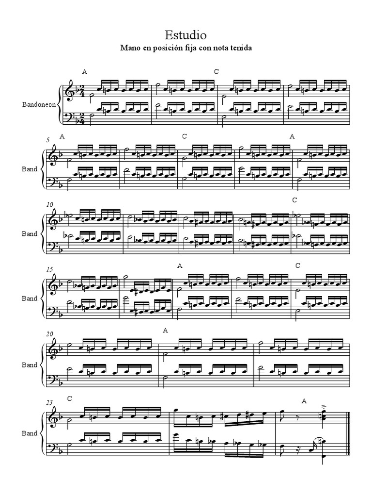 Bandoneon Music Study Guide | PDF