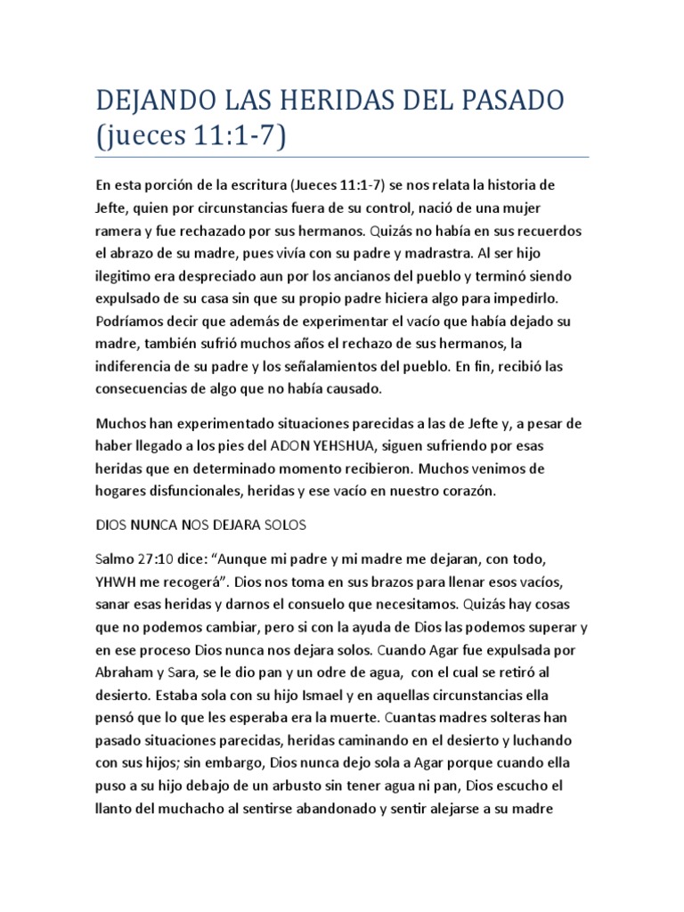 Dejando Las Heridas Del Pasado | PDF | Jacob