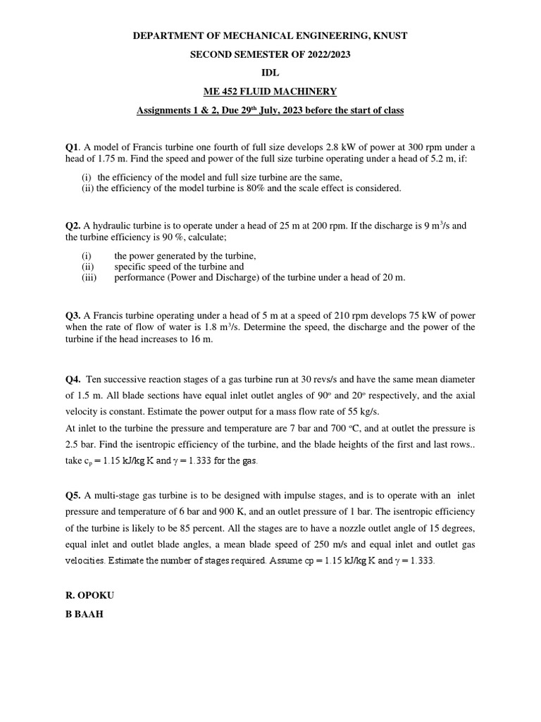 ME 452 Assignment 1&2 IDL 2023 | PDF