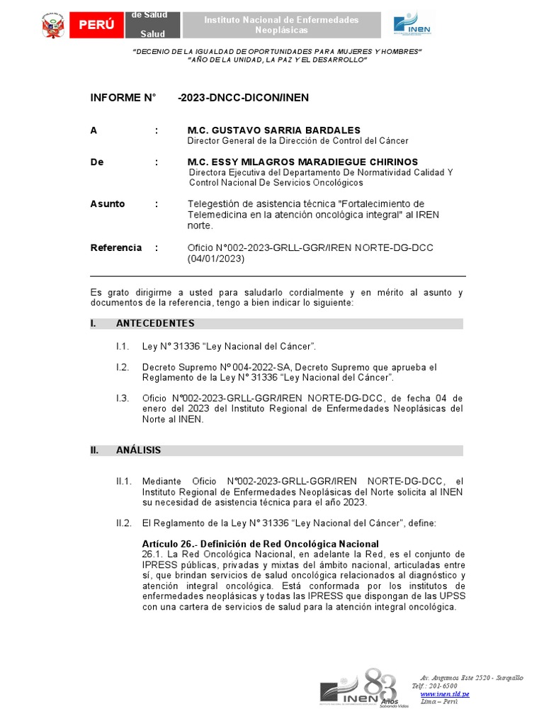 Informe r3288 2023 DNCC Dicon | PDF