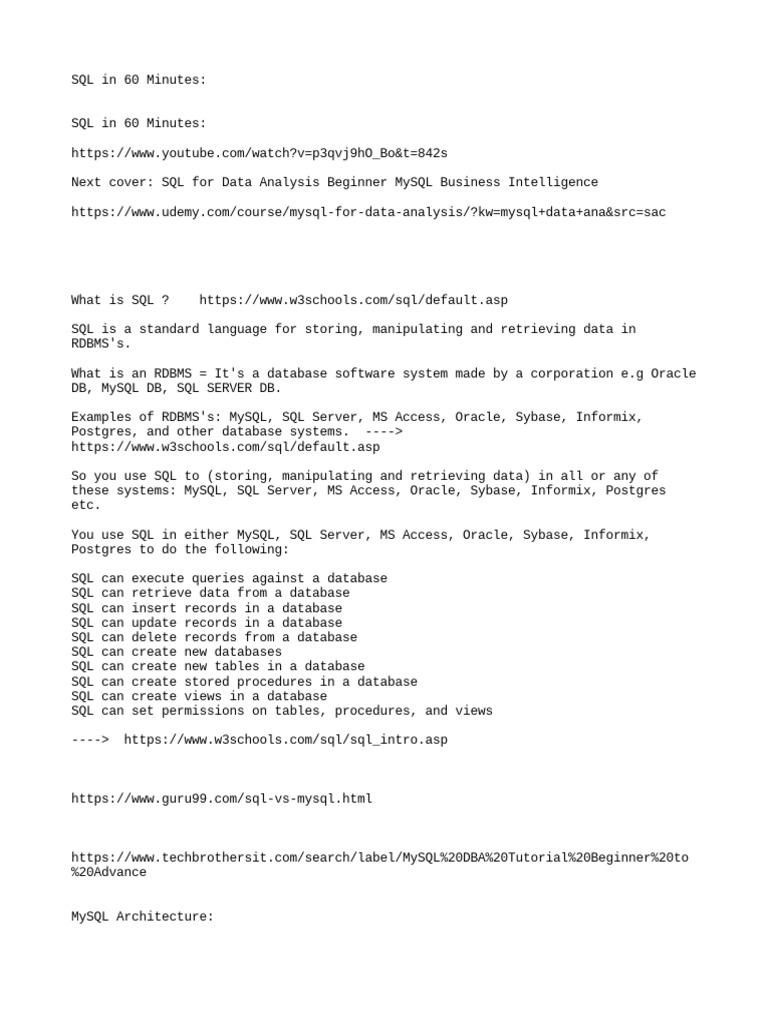 SQL | PDF | Relational Database | Sql SQL | PDF | Relational Database | Sql