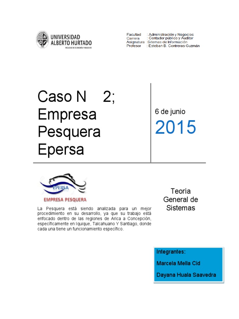Caso N°2 Pesquera Epersa Final | PDF | Business | Software