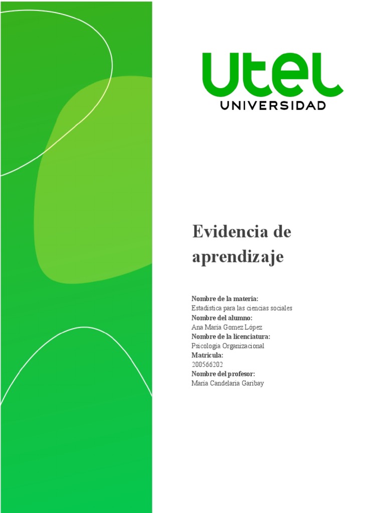 Evidencia Semana 2. | PDF | Estadísticas Evidencia Semana 2. | PDF | Estadísticas