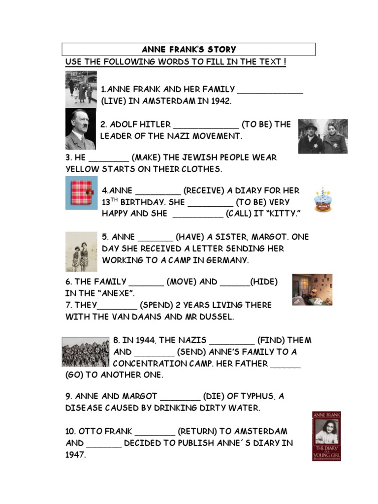 Anne Franks Biography | PDF | History